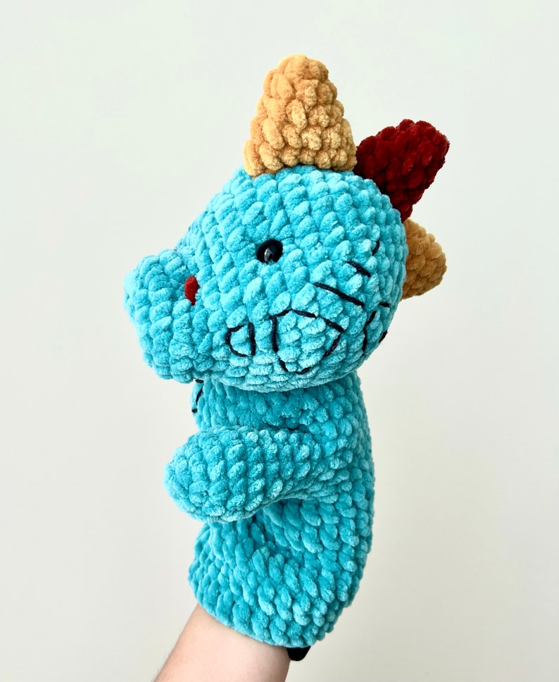 Crochet Dinosaur Hand Puppet Pattern PDF | Crochet Dino Pattern ...