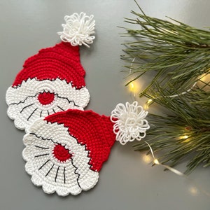 Crochet Santa Claus Coaster Pattern PDF Christmas Coaster Crochet ...