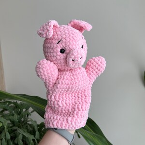 Crochet Pig Hand Puppet Pattern PDF | Crocheted Farm Toys | Amigurumi ...