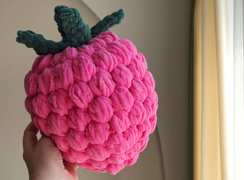 Giant Raspberry Crochet Pattern PDF Crochet Berry Pattern - Etsy