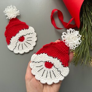 Crochet Santa Claus Coaster Pattern PDF Christmas Coaster Crochet ...