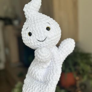 Crochet Ghost Hand Puppet Pattern PDF | Halloween Crochet Pattern | Amigurumi Ghost Plushie ...