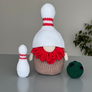 Crochet Bowling Gnome Pattern PDF Amigurumi Bowling Pattern Crochet ...