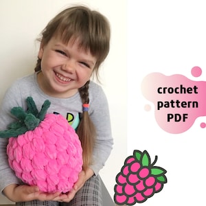 Giant Raspberry Crochet Pattern PDF Crochet Berry Pattern Raspberry ...