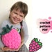 Giant Raspberry Crochet Pattern PDF Crochet Berry Pattern Raspberry ...