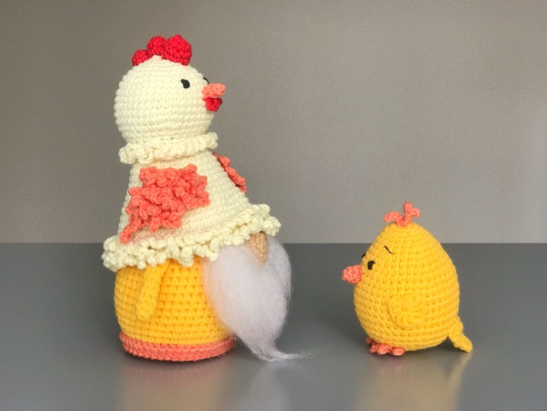 Easter Chicken Gnome Crochet Pattern PDF Chicken Egg Pattern | Etsy