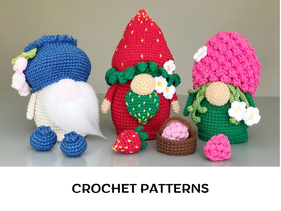 Crochet Garden Gnomes Patterns Bundle PDF Instant Download Patterns ...