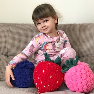 Giant Raspberry Crochet Pattern PDF Crochet Berry Pattern Raspberry ...