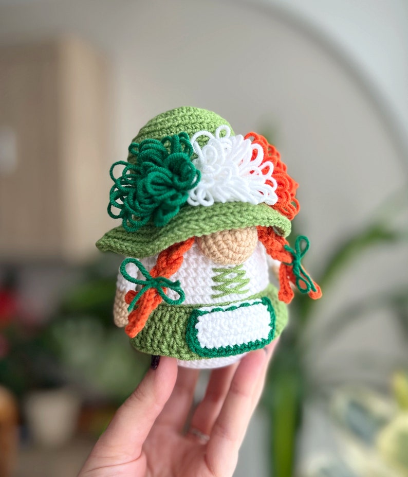 Irish Doll Gnome Pattern PDF St. Patrick Day Gonk Patterns Gnome Girl ...