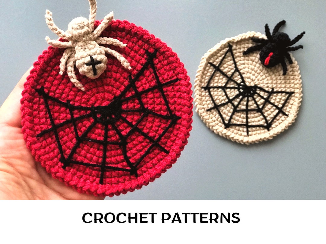 Halloween Spider Coaster Pattern PDF Spider Web Coaster Halloween ...
