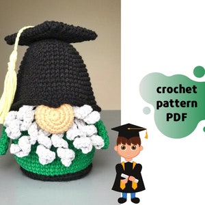 Graduate Gnome Pattern PDF Graduation Diy Gift Alumnus Gnome Graduate ...