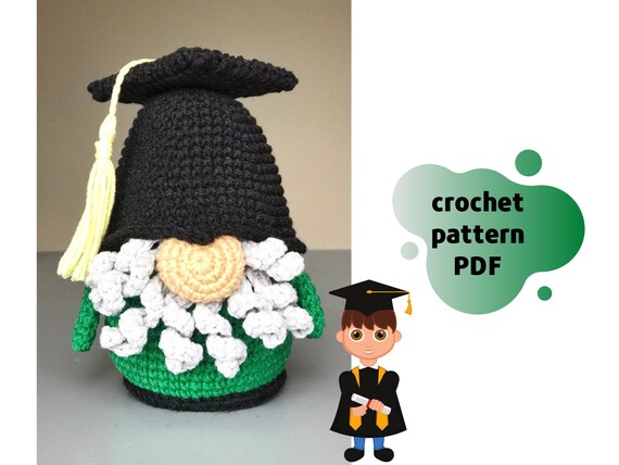 Graduate Gnome Pattern PDF Graduation Diy Gift Alumnus Gnome - Etsy