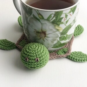 Crochet Turtle Coaster Pattern PDF Turtle Drink Coaster Crochet Pattern ...
