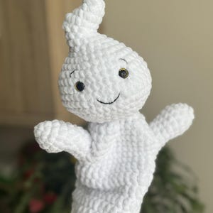 Crochet Ghost Hand Puppet Pattern PDF | Halloween Crochet Pattern | Amigurumi Ghost Plushie ...