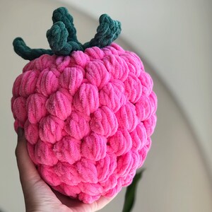 Giant Raspberry Crochet Pattern PDF Crochet Berry Pattern Raspberry Plush Pillow Pattern Crochet ...