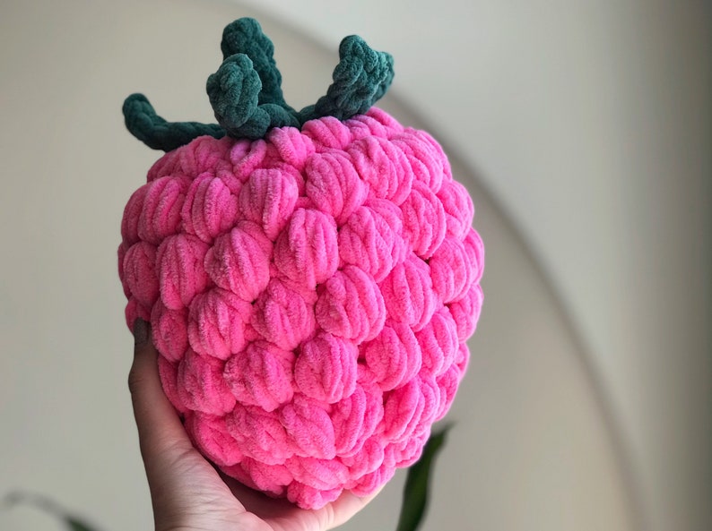 Giant Raspberry Crochet Pattern PDF Crochet Berry Pattern - Etsy