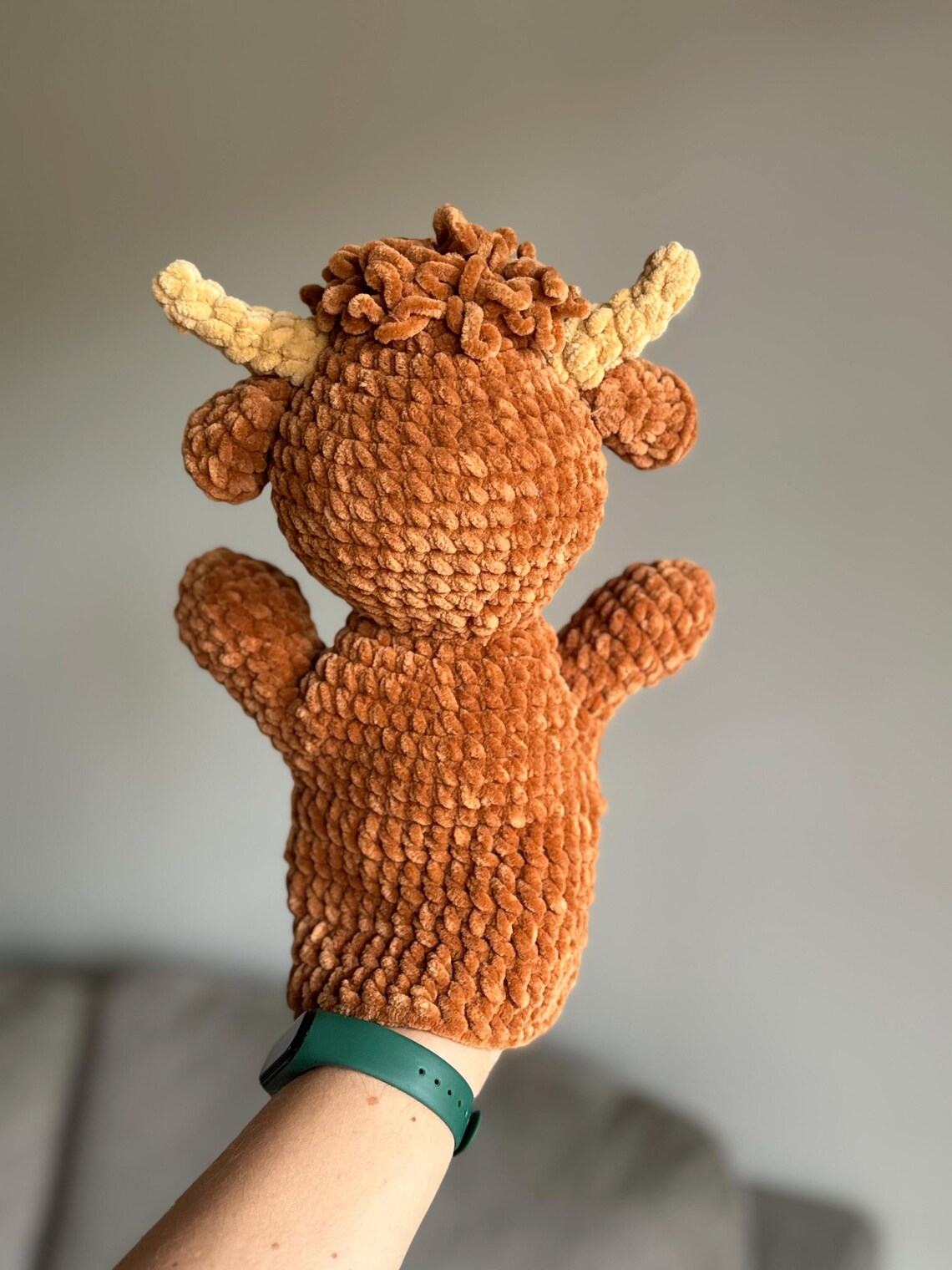 Crochet Highland Cow Hand Puppet Pattern PDF | Crochet Patterns ...