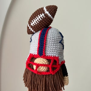 Crochet American Football Gnome Pattern PDF Amigurumi Rugby Player ...