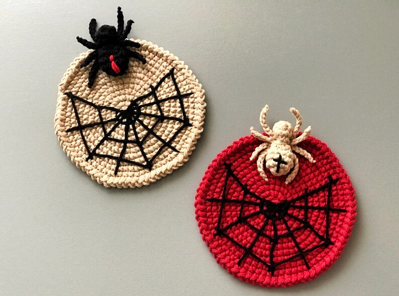 Halloween Spider Coaster Pattern PDF Spider Web Coaster Halloween ...