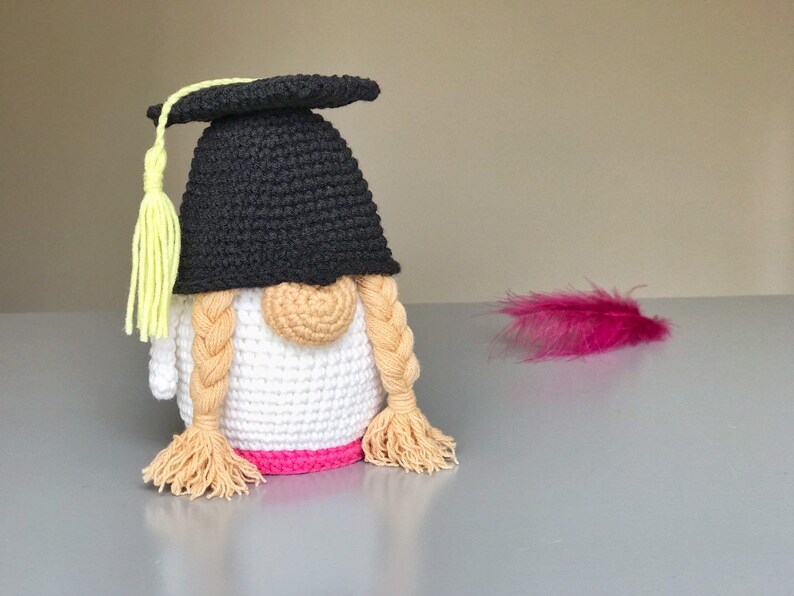 Graduate Gnome Girl Pattern PDF Graduation Crochet Gift | Etsy