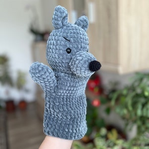 Crochet Wolf Hand Puppet Pattern PDF | Wolf Pattern | Wolf Diy | Wolf Amigurumi | Crochet Wild ...