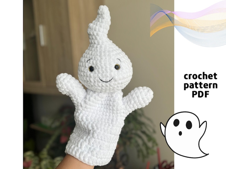 Halloween Crochet Hand Puppet Patterns PDF | Black Cat, Pumpkin ...