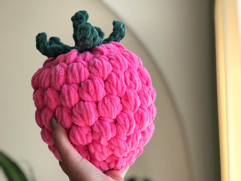 Giant Raspberry Crochet Pattern PDF Crochet Berry Pattern - Etsy