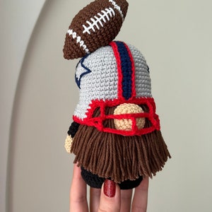 Crochet American Football Gnome Pattern PDF Amigurumi Rugby Player ...