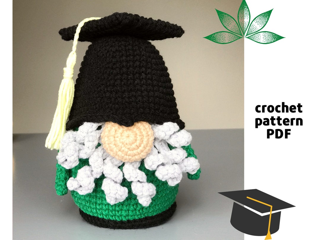 Graduate Gnome Pattern PDF Graduation Diy Gift Alumnus Gnome Graduate ...