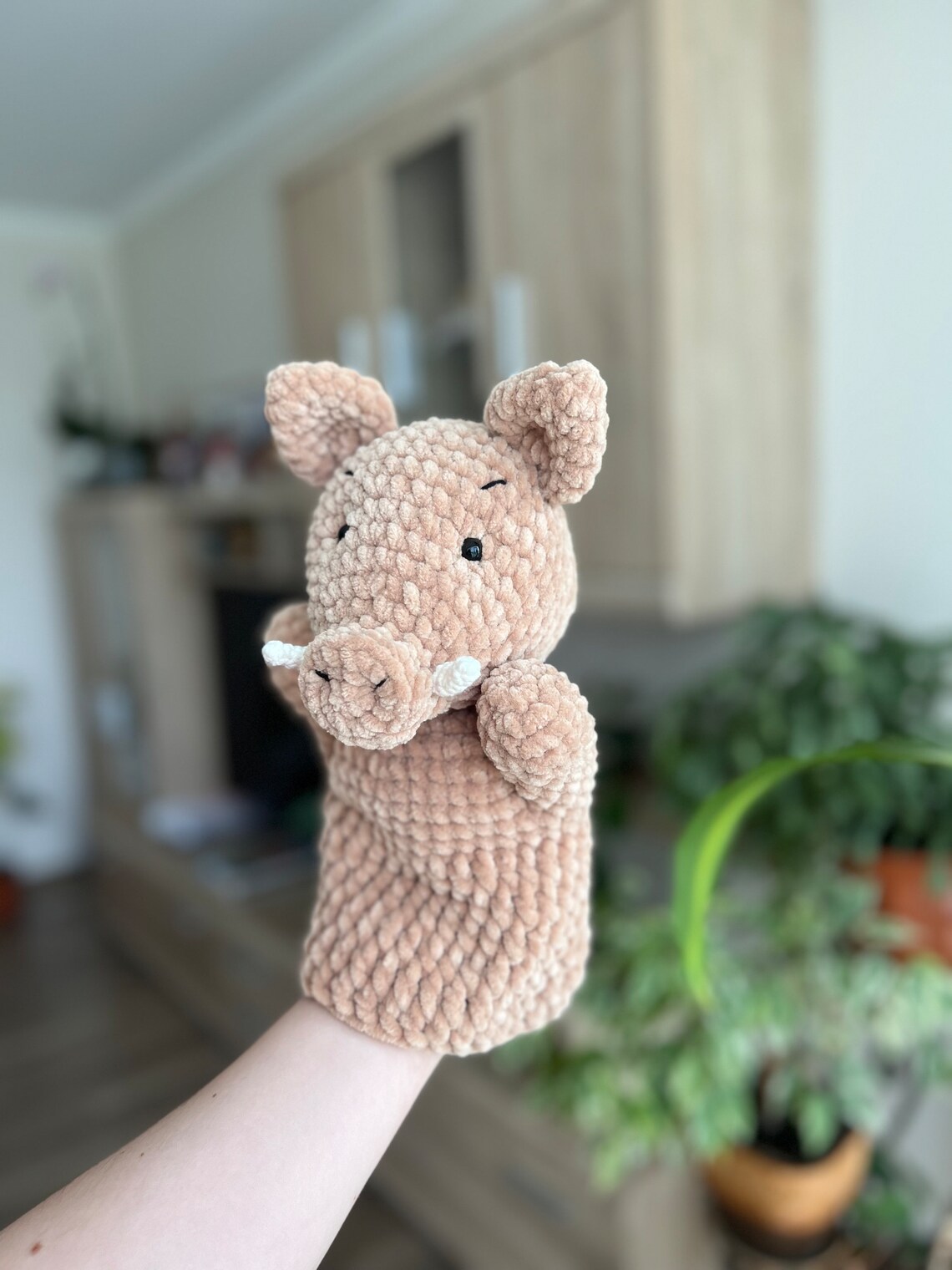 Crochet Boar Hand Puppet Pattern PDF | Crochet Wild Pig Pattern | Boar ...
