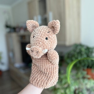 Crochet Boar Hand Puppet Pattern PDF | Crochet Wild Pig Pattern | Boar ...