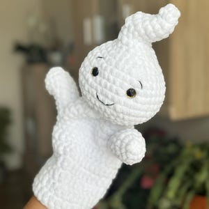 Crochet Ghost Hand Puppet Pattern PDF | Halloween Crochet Pattern | Amigurumi Ghost Plushie ...