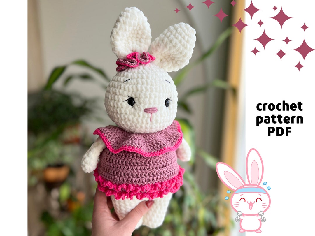 Bunny Doll Crochet Pattern PDF Crochet Plush Bunny Pattern Amigurumi ...