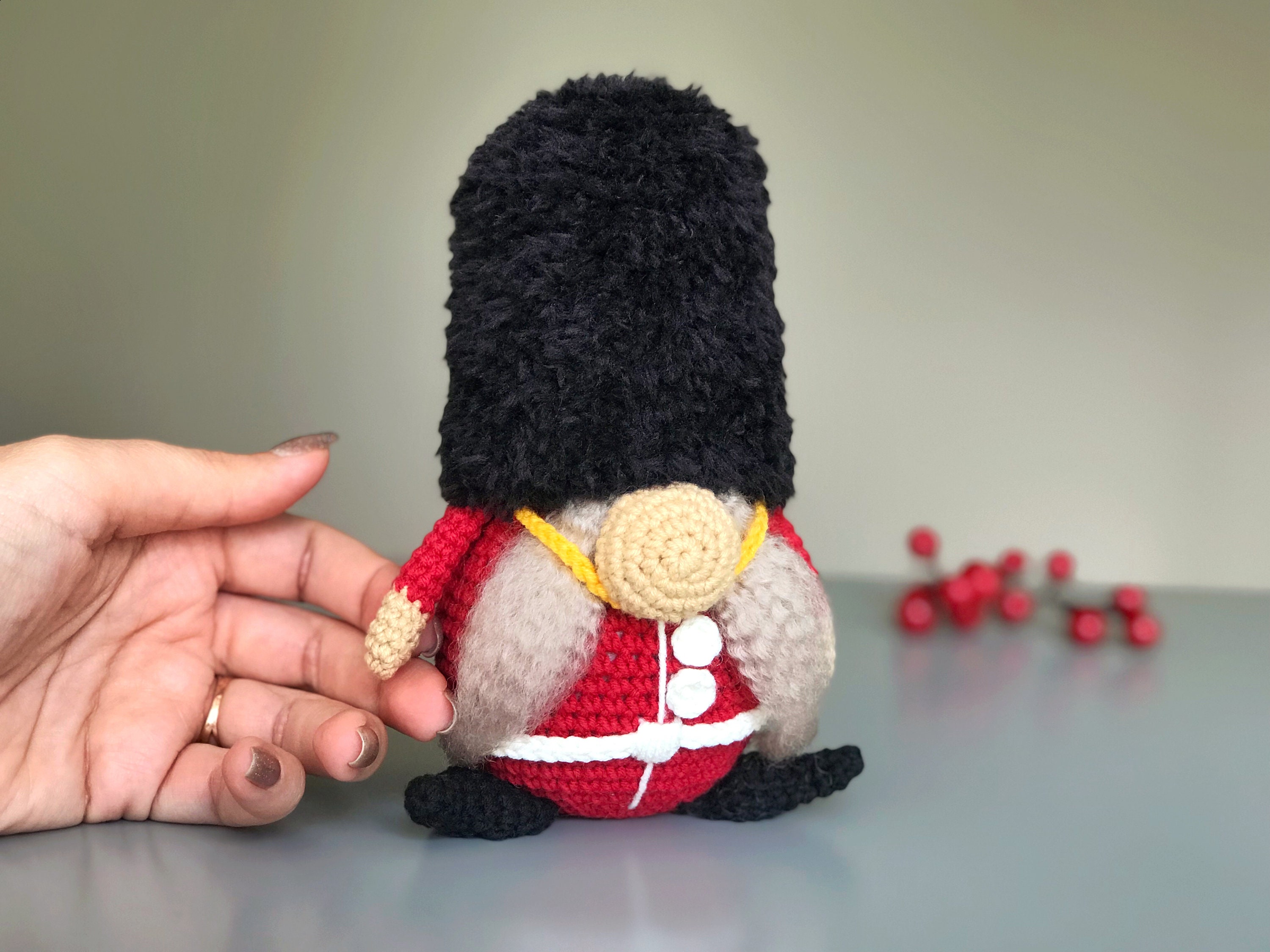 Crochet Queen's Guard Gnome Pattern PDF Royal Guard Amigurumi Guard ...