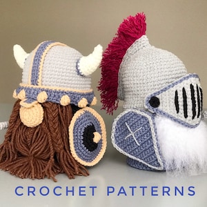 Crochet Viking Gnome Pattern PDF Crochet Knight Pattern Knight Helmet ...