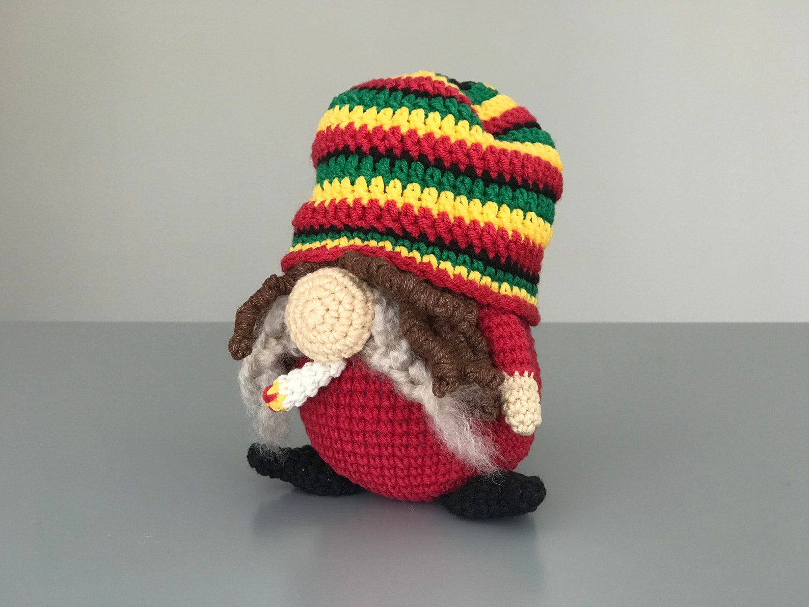Crochet Rasta Gnome Pattern PDF Smoker Amigurumi Pattern Green - Etsy