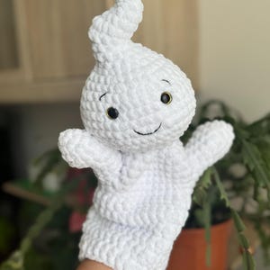 Crochet Ghost Hand Puppet Pattern PDF | Halloween Crochet Pattern | Amigurumi Ghost Plushie ...