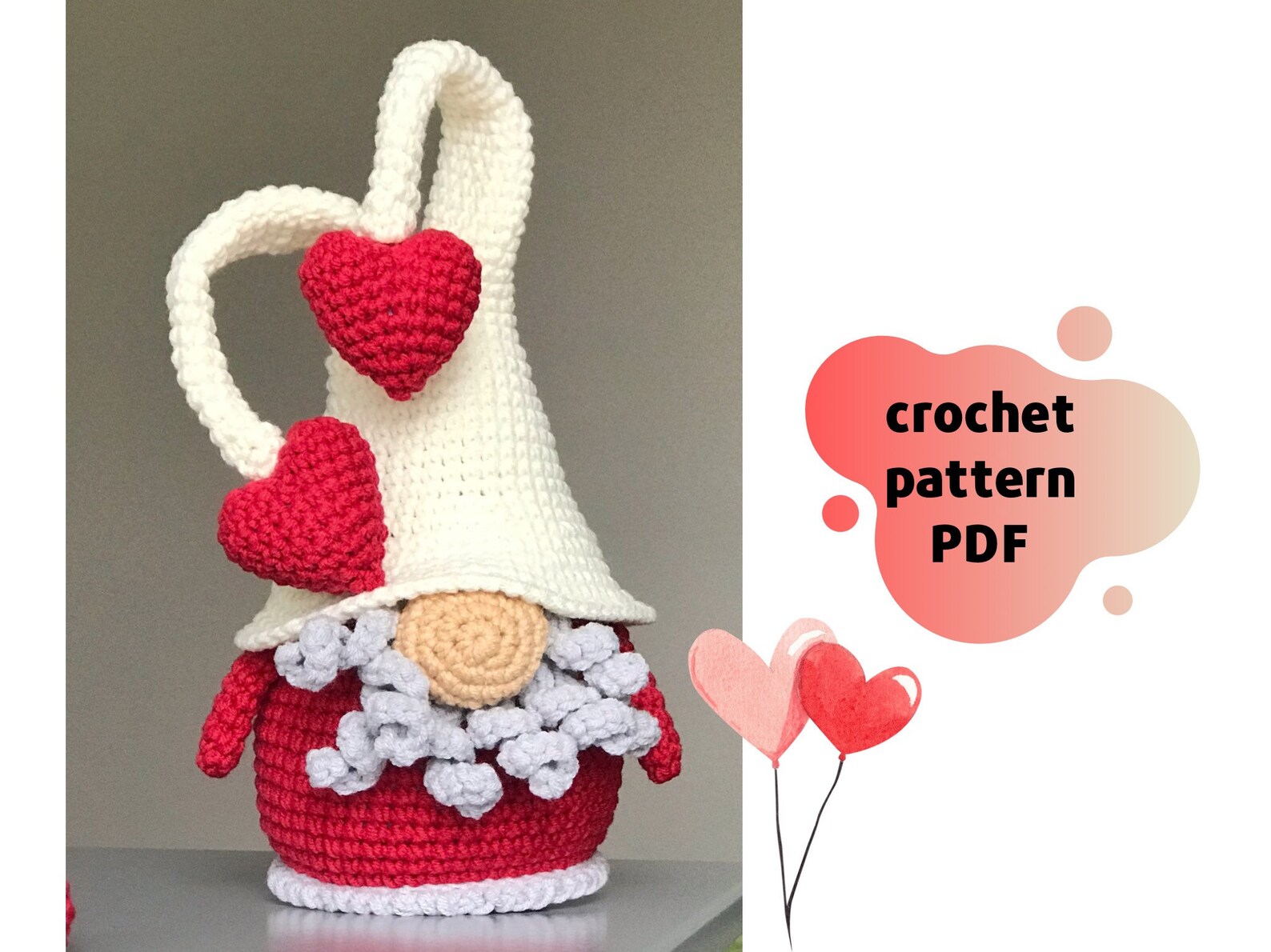 Crochet Gnome Pattern PDF Crochet Gnome Pattern | Etsy