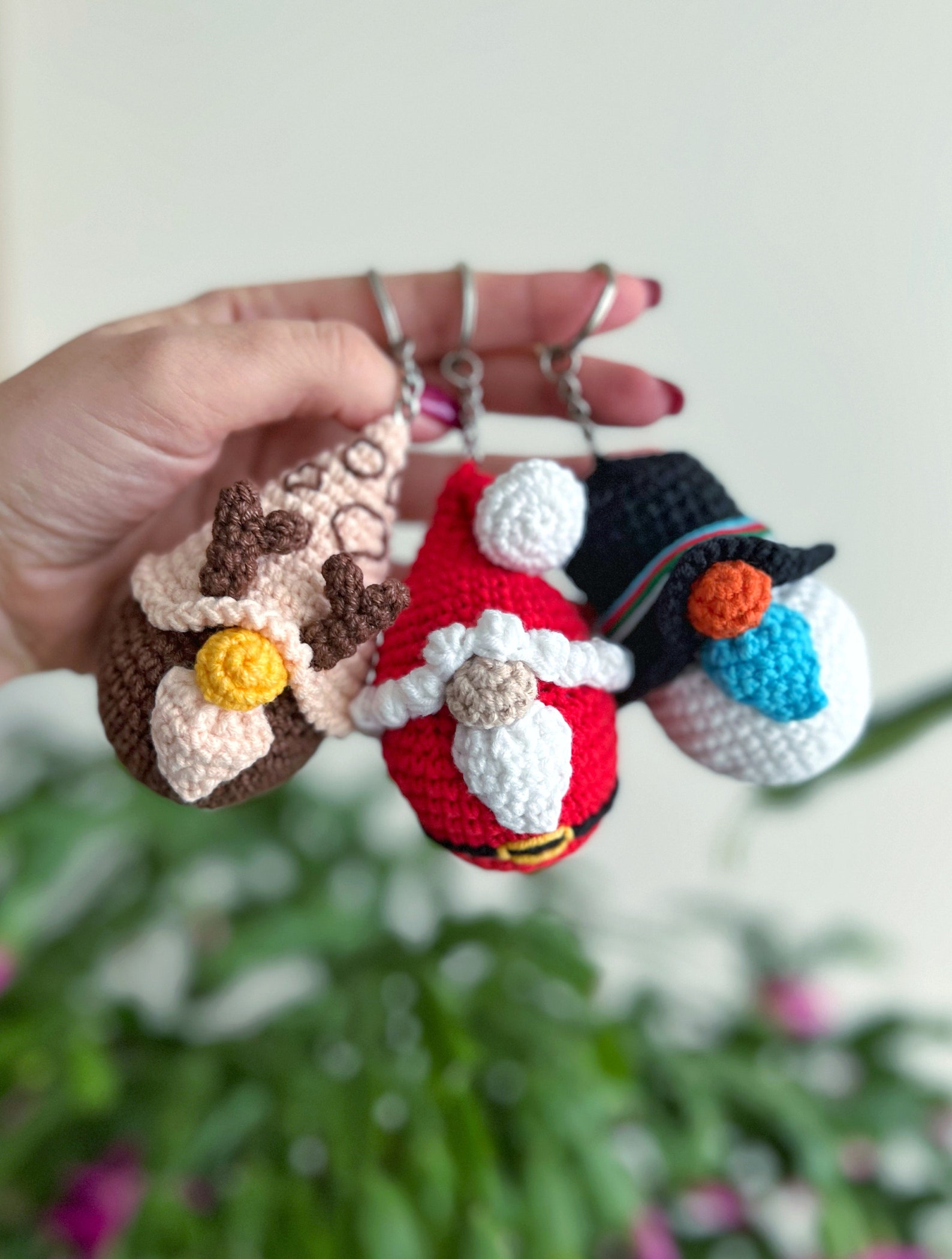 Crochet Keychain Santa Pattern PDF Santa Christmas Tree Ornament ...