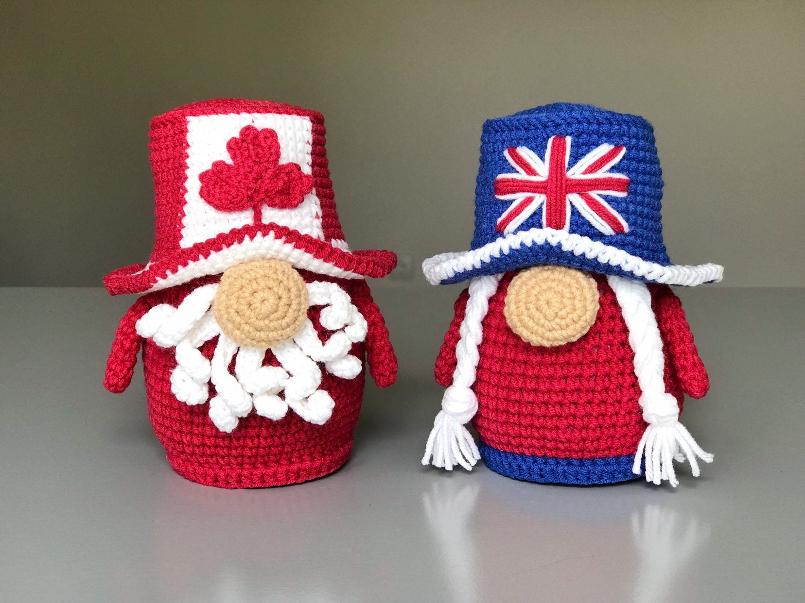 British patriotic gnome pattern PDF Amigurumi gnome crochet | Etsy