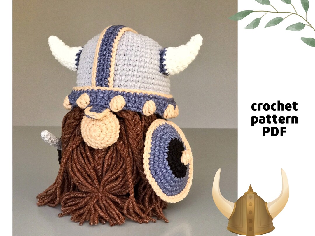 Viking Gnome Crochet Pattern PDF Viking Amigurumi Pattern Norse Gnome ...