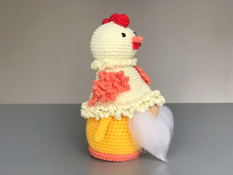 Easter Chicken Gnome Crochet Pattern PDF Chicken Egg Pattern | Etsy