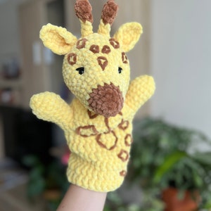 Crochet Safari Hand Puppets Patterns Set PDF | Lion, Elephant, Giraffe ...