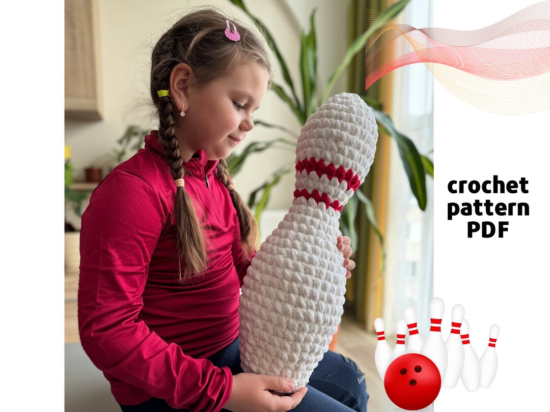 Giant Bowling Pin Crochet Pattern PDF Amigurumi Bowling Pin Giant Toys ...