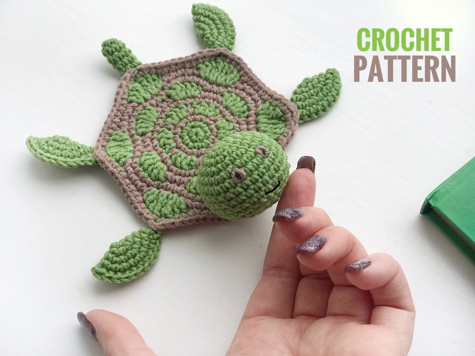Crochet Turtle Coaster Pattern PDF Turtle Drink Coaster - Etsy