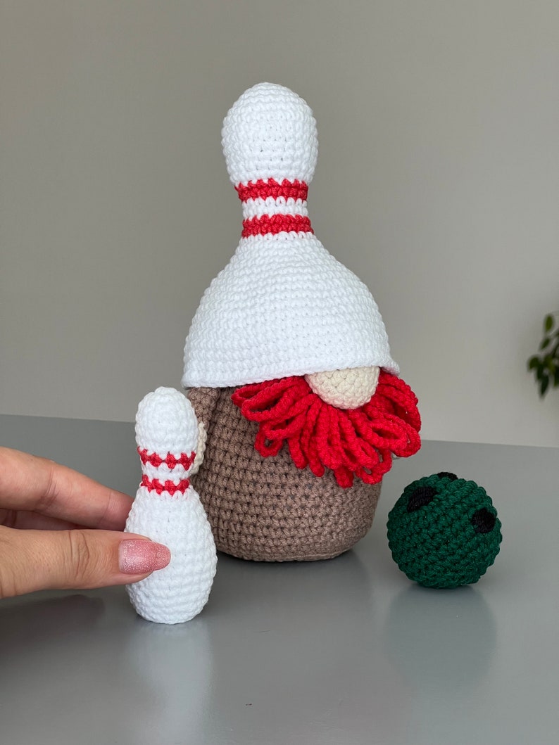 Crochet Bowling Gnome Pattern PDF Amigurumi Bowling Pattern Crochet ...