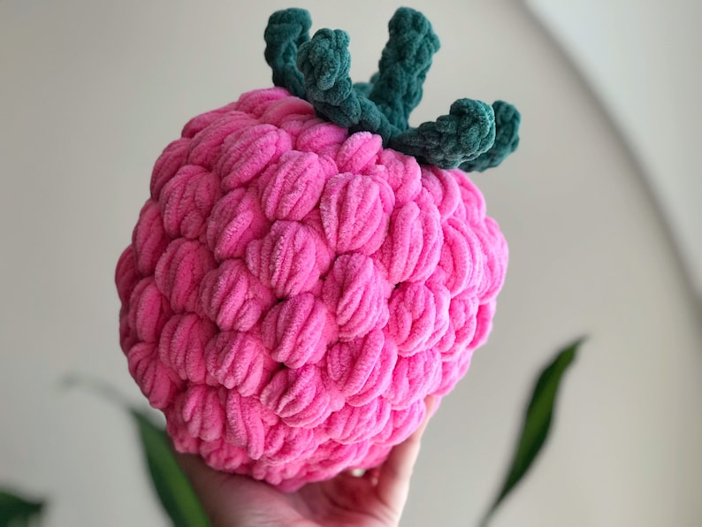 Giant Raspberry Crochet Pattern PDF Crochet Berry Pattern - Etsy