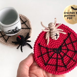 Halloween Spider Coaster Pattern PDF Spider Web Coaster Halloween ...