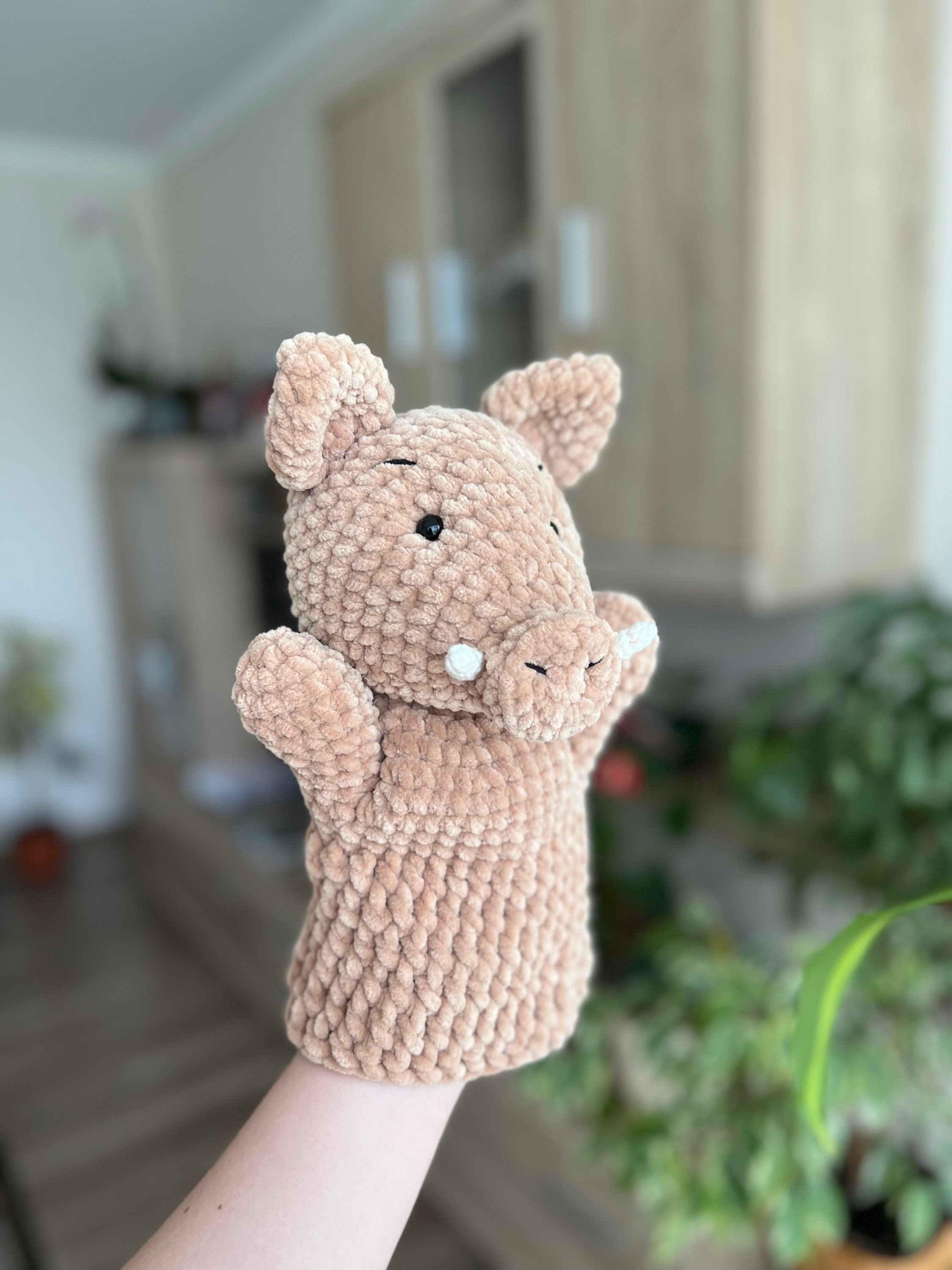 Crochet Boar Hand Puppet Pattern PDF | Crochet Wild Pig Pattern | Boar ...