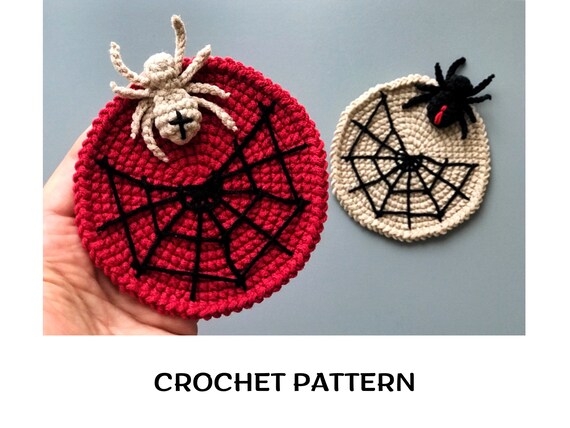 Halloween Spider Coaster Pattern PDF Spider Web Coaster - Etsy